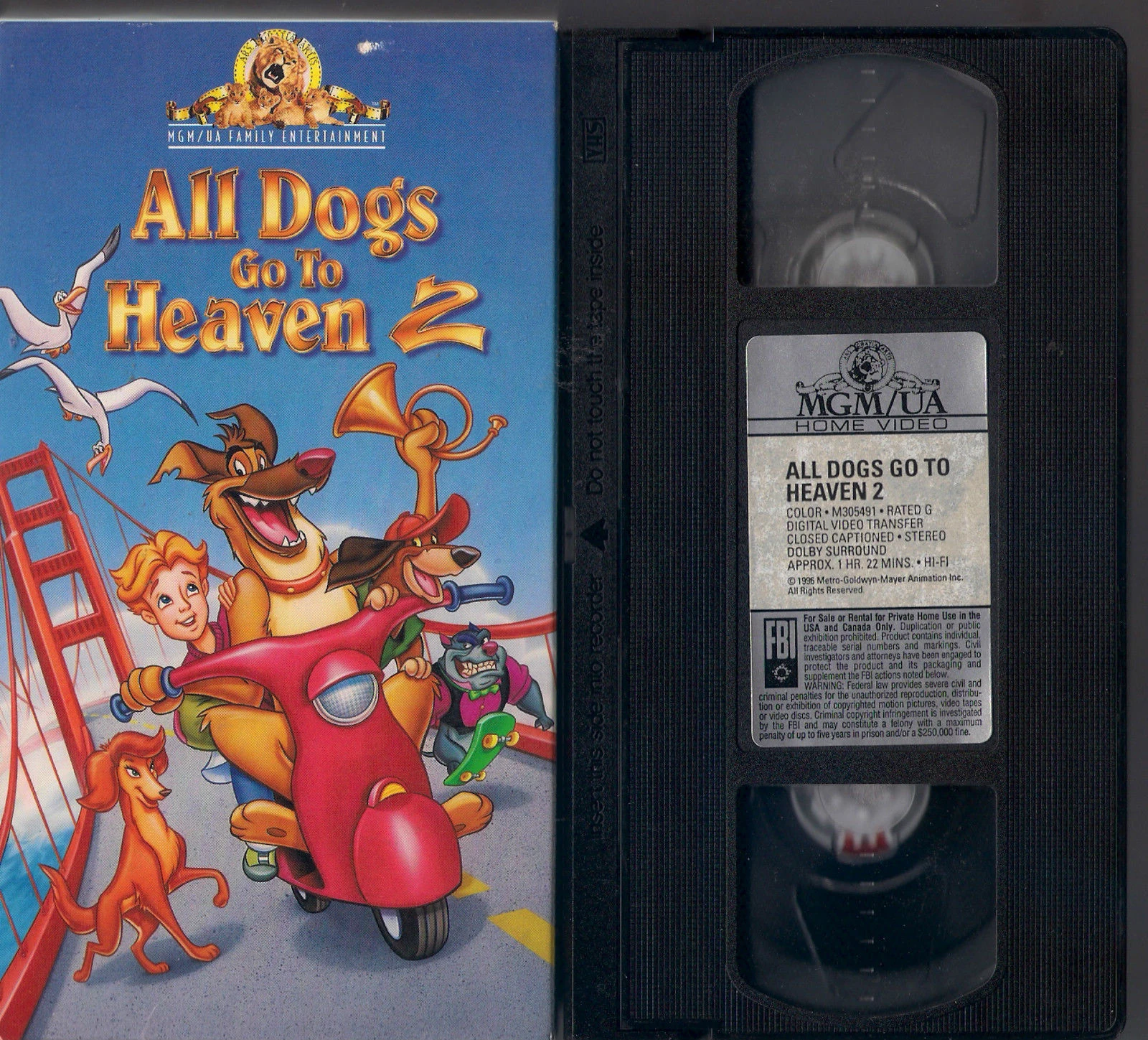 Opening To All Dogs Go To Heaven 2 1996 VHS (MGM & Warner Bros. Version ...