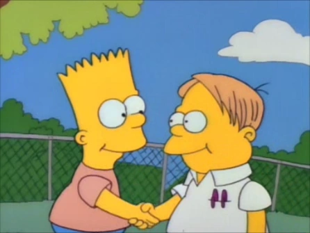 Image - Martin and bart shake hands.png | Simpsons Wiki | FANDOM ...