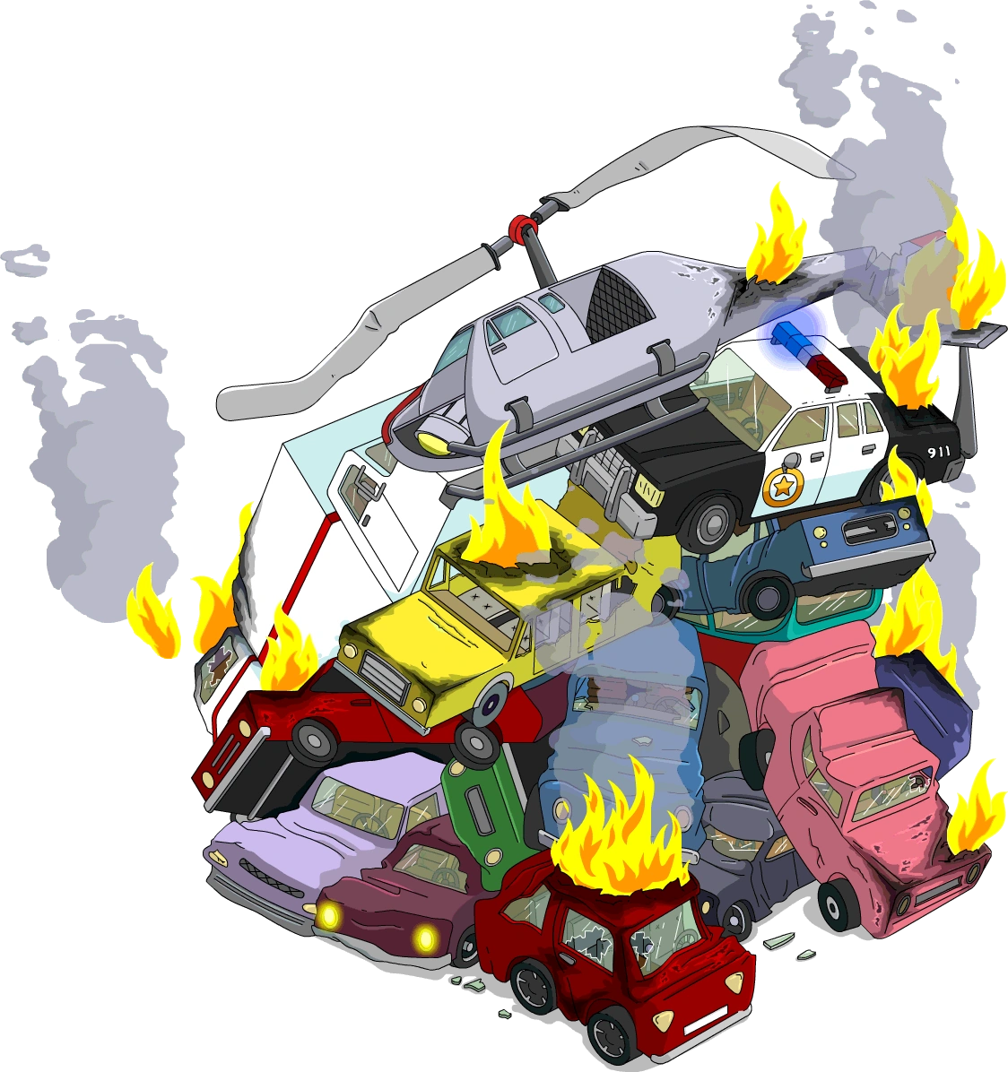 Vehicle Pileup | The Simpsons: Tapped Out Wiki | Fandom powered by Wikia