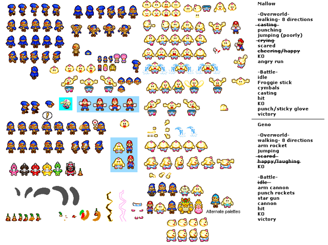 Image - SUPER mario RPG algunos sprites.png | Super Mario Bros. Z Wiki ...