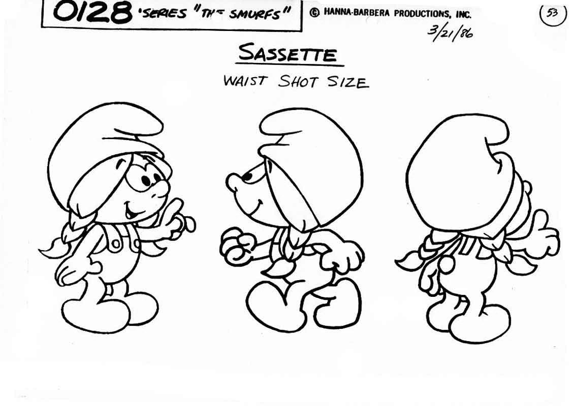 The Smurfs Original Stat Model Sheet