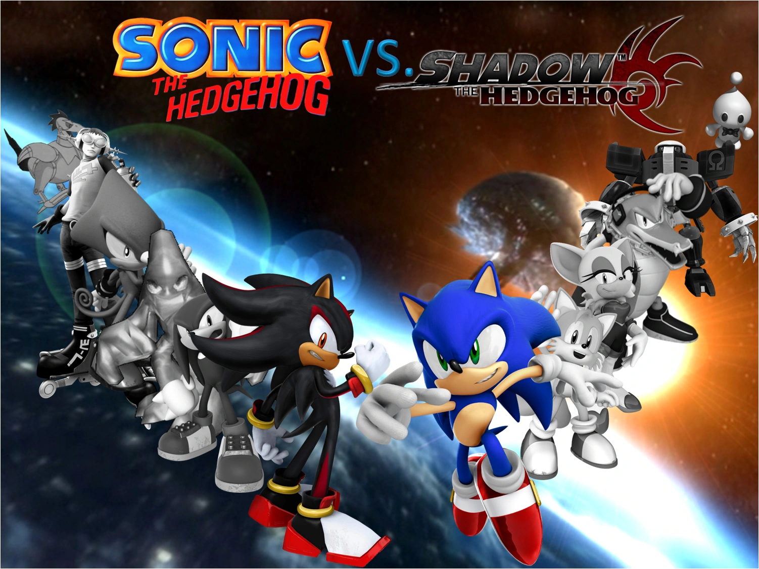 Sonic Vs Shadow Vs Silver Vs Knuckles Vs Tails