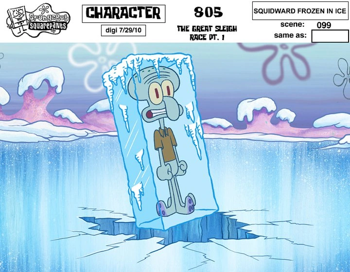 Image - Squidward Frozen In Ice.png | Encyclopedia SpongeBobia | FANDOM ...