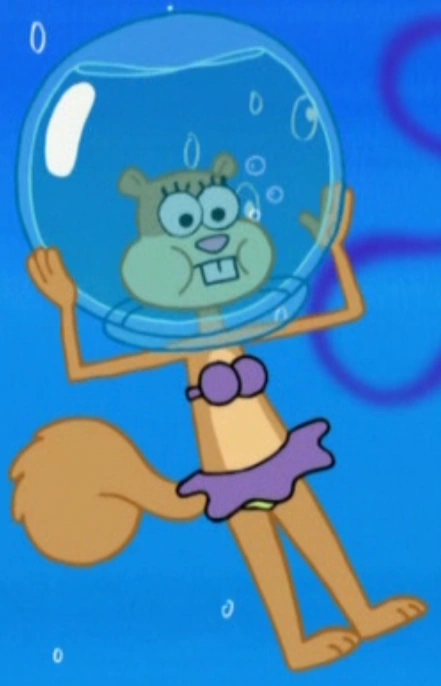 Image - Sandy Wearing SpongeBob's Water Helmet.png | Encyclopedia ...