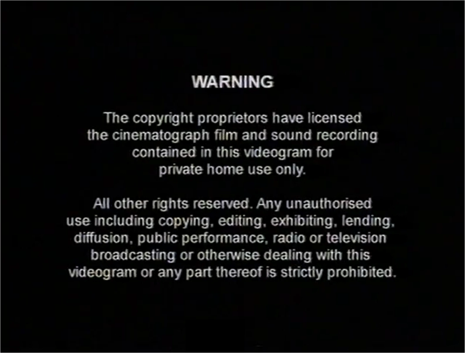 Image - UNIVERSAL WARNING VARIANT 2000.png | The FBI Warning Screens ...