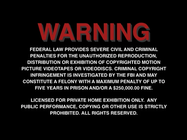 New Line Home Entertainment Warning Screens | The FBI Warning Screens ...