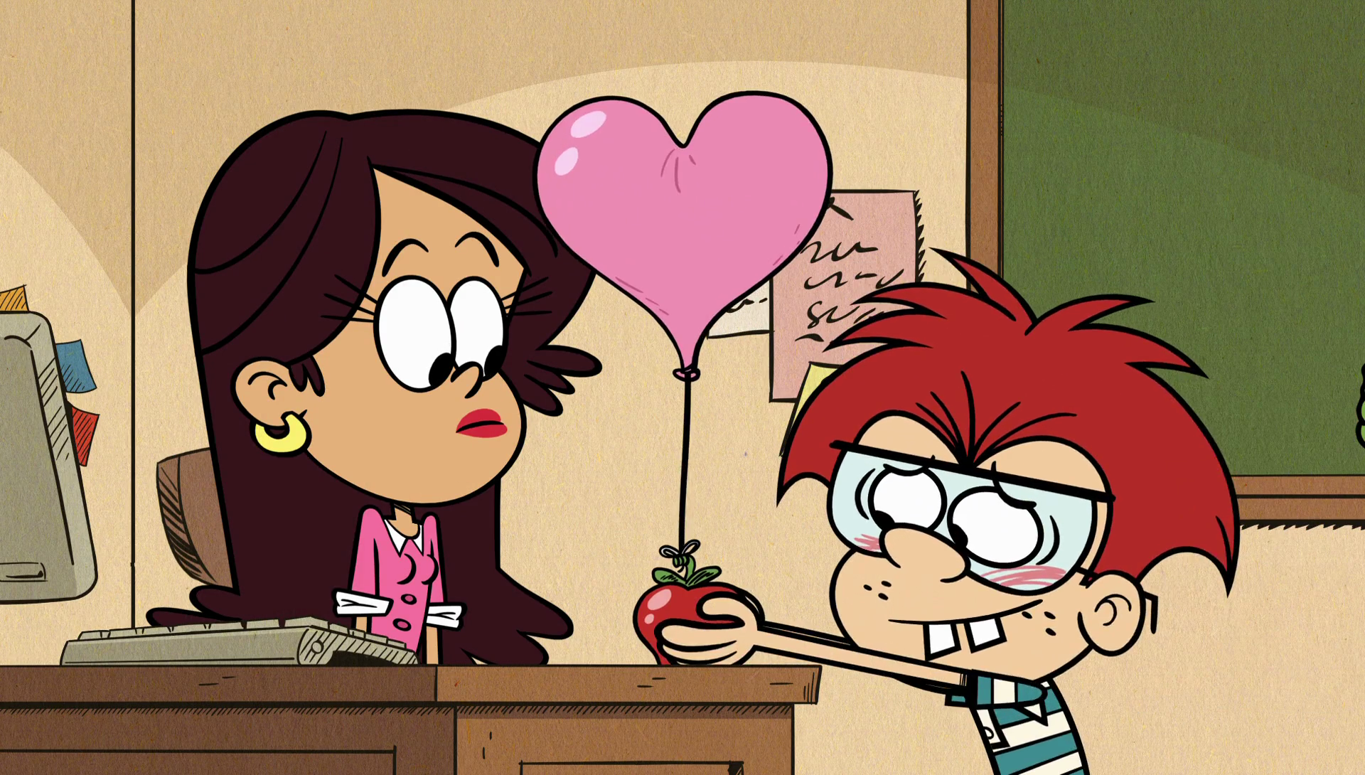 Image S1e26a Zach Gives Ms Dimartino A Heart Balloonpng The Loud House Encyclopedia