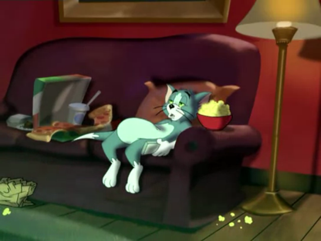 Image - Beefcake Tom - Tom watching TV 2.PNG | Tom and Jerry Wiki ...