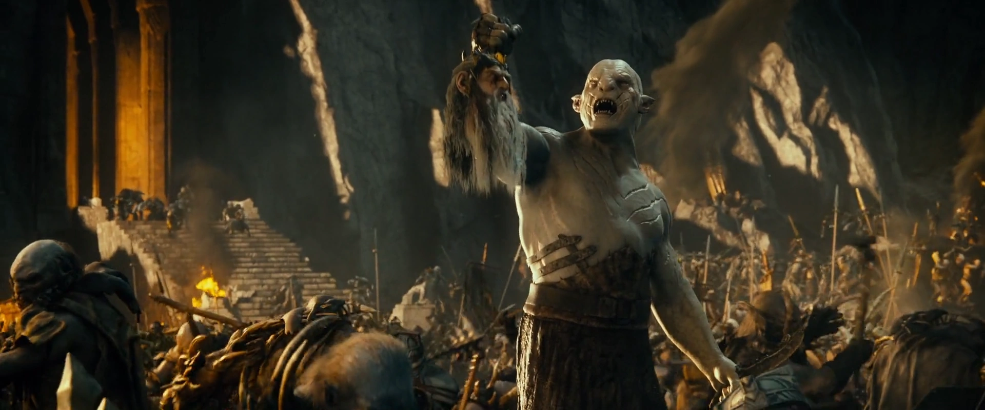 Image - Azog with Thrór Head.png | Villains Wiki | FANDOM powered by Wikia
