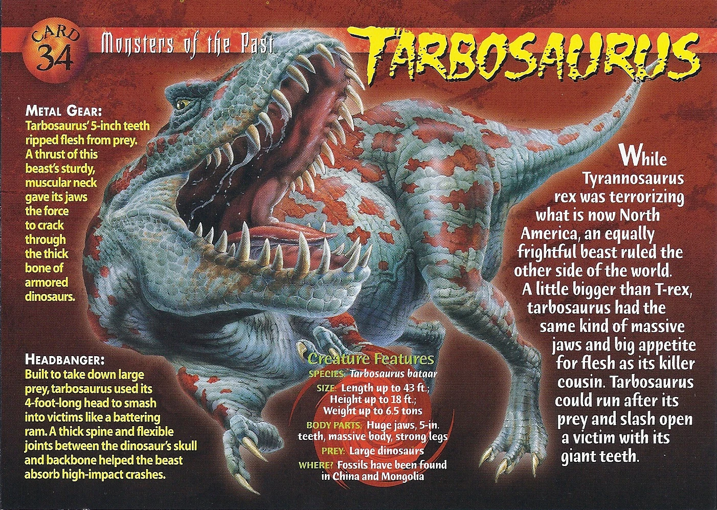 Tarbosaurus | Wierd N'wild Creatures Wiki | FANDOM powered by Wikia