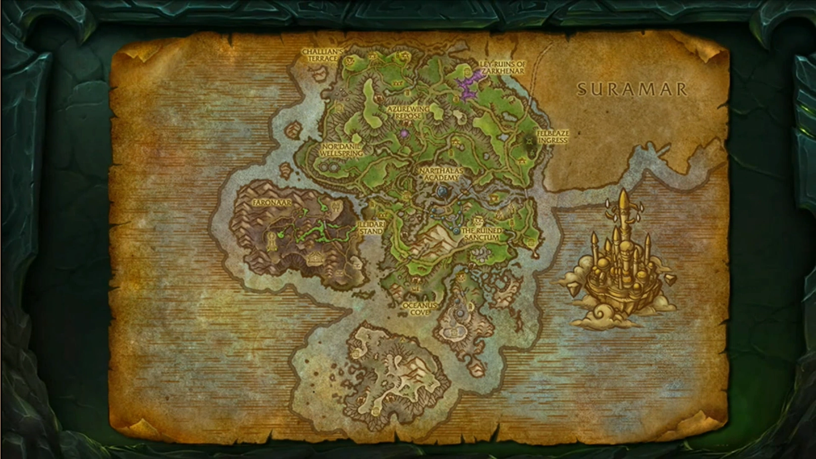 Image - BlizzCon Legion - Azsuna map.png | WoWWiki | FANDOM powered by ...