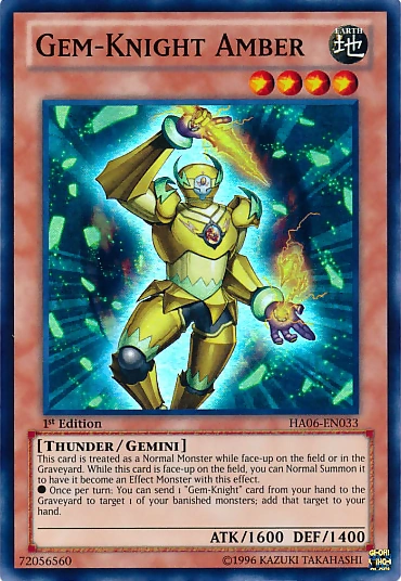 Gem-Knight Amber | Yu-Gi-Oh! | FANDOM powered by Wikia