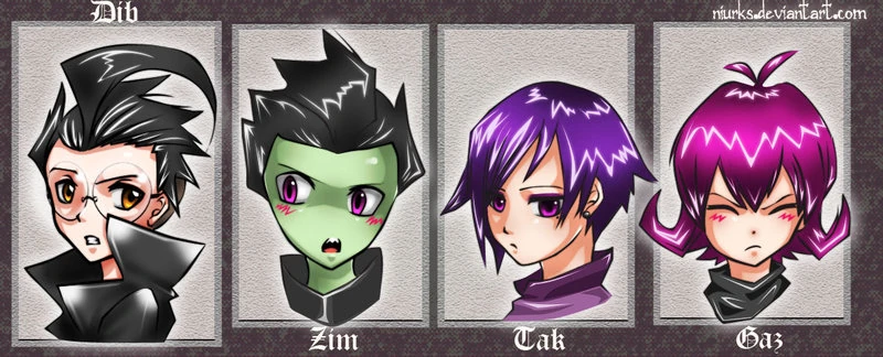 Image - Invader zim characters by niurks-d30kfvh.jpg | Invader ZIM Wiki ...